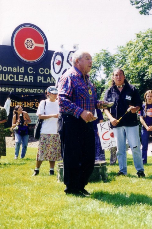 Photos of Western Shoshone spiritual leader Corbin Harney leading ...